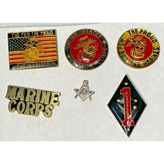 5 United States Marine Corp Guadalcanal & 1 Masonic … - Gem