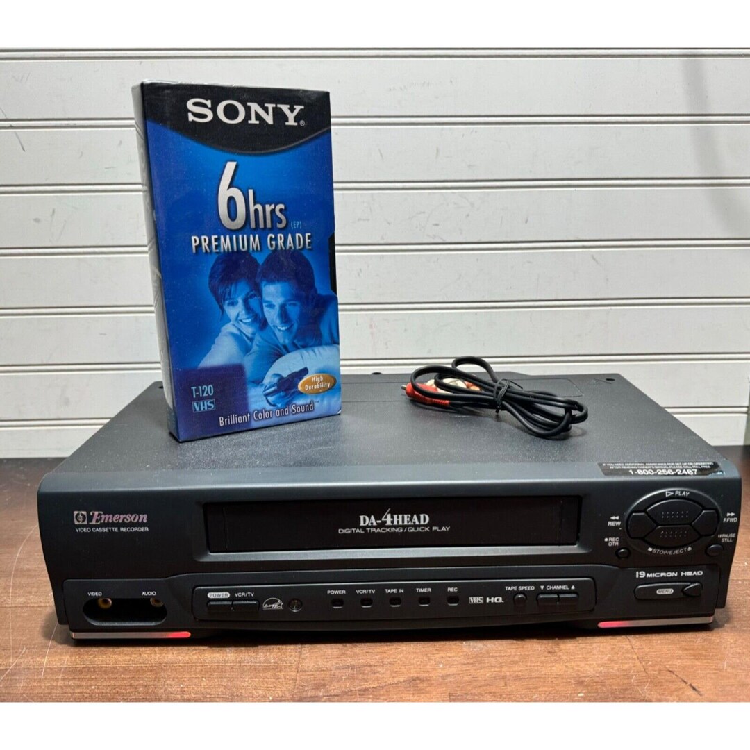 Emerson VCR EWV401B HI FI Vhs Player Video Cassette Recorder 4-head No ...