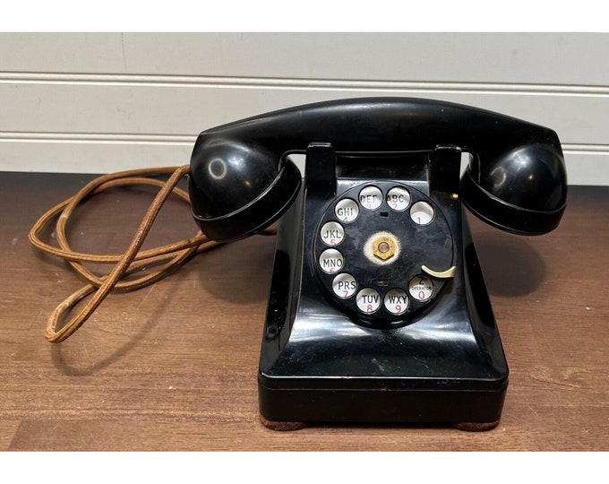 Vintage Bell System Western Electric Rotary Dial Bakelite Telephone ...
