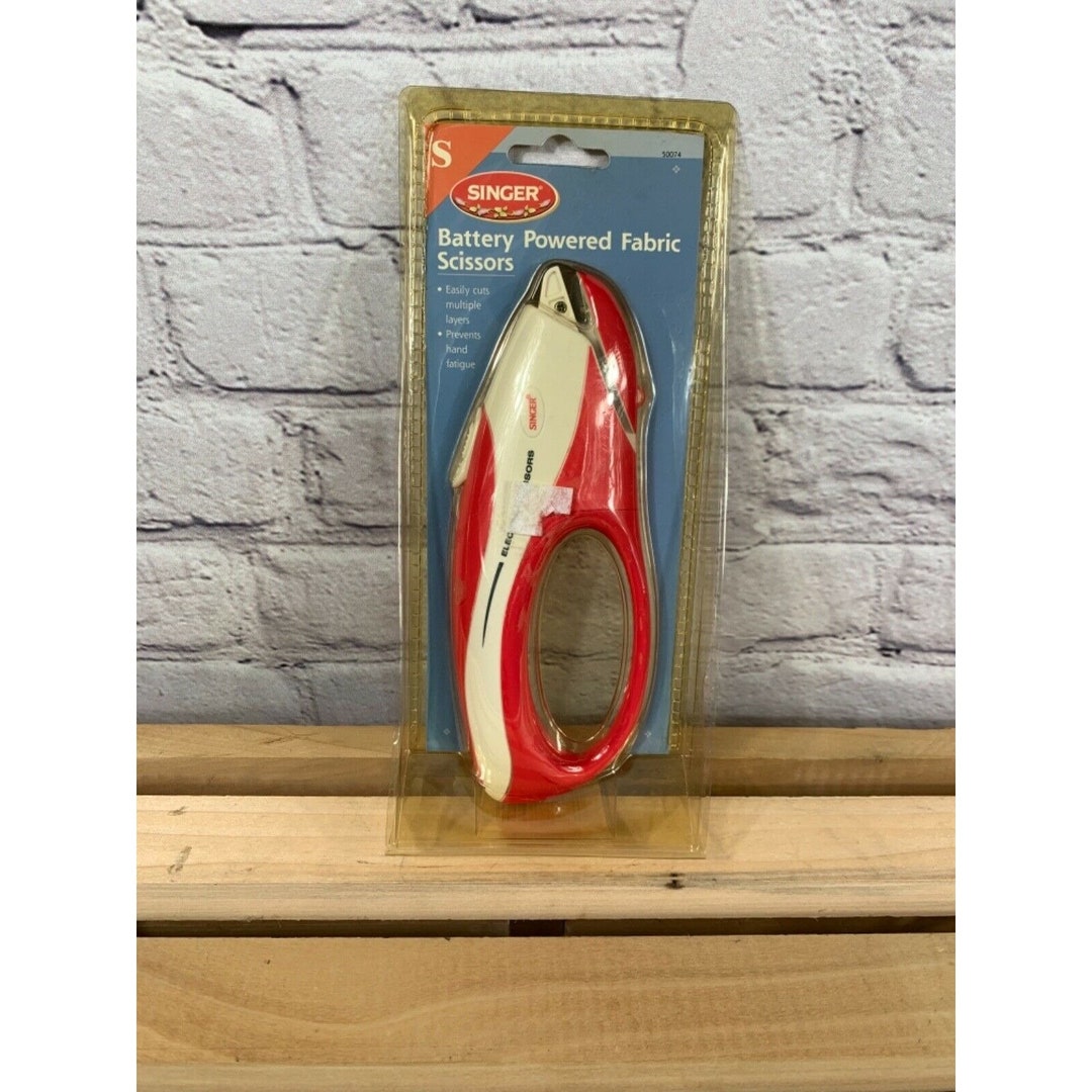 Singer Battery Powered Electric Fabric Push Button Scissors 50074 New ...