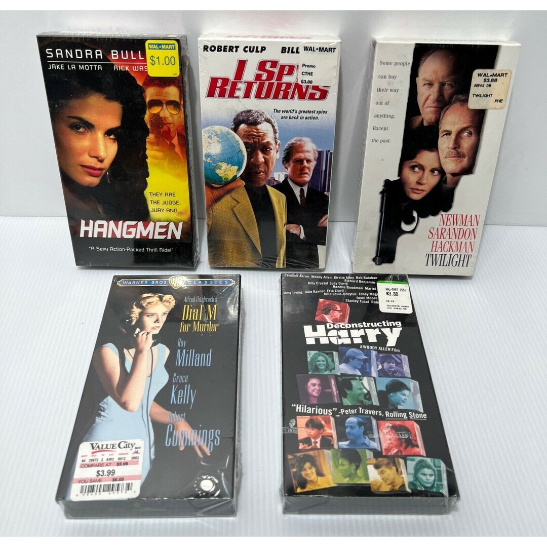 Factory Sealed VHS Lot of 5 Tapes Comedy Suspense Action & - Etsy