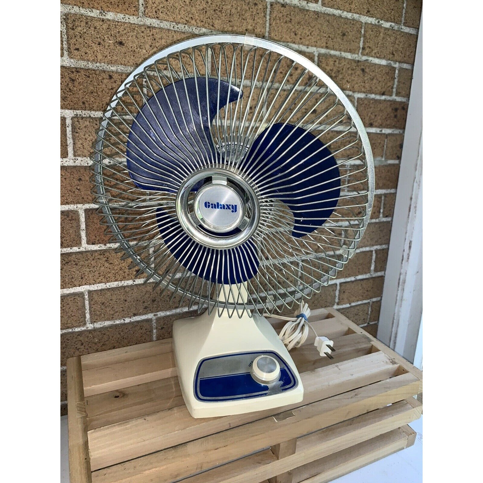 Vintage Galaxy Oscillating Fan Blue Blade Retro 12 2 | Etsy