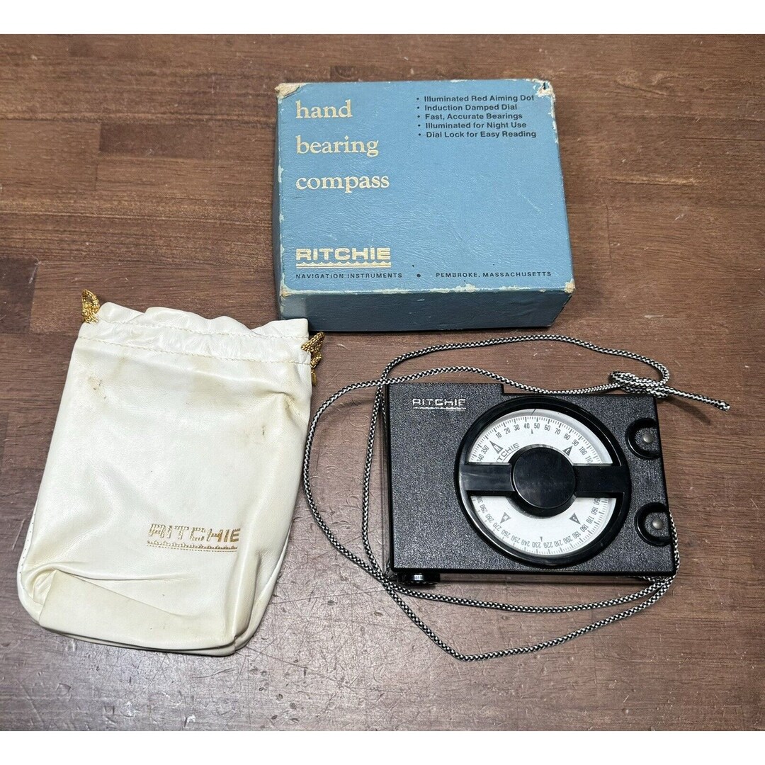 VINTAGE Ritchie Hand Bearing Sighting Compass Maritime Navigation W ...