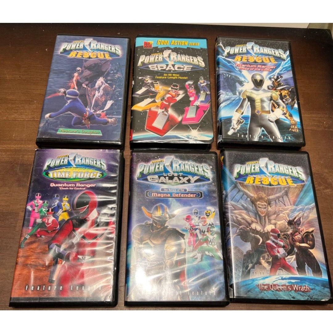 Mighty Morphin Power Rangers VHS Lot of 6 in Clamshell Cases great Gift ...