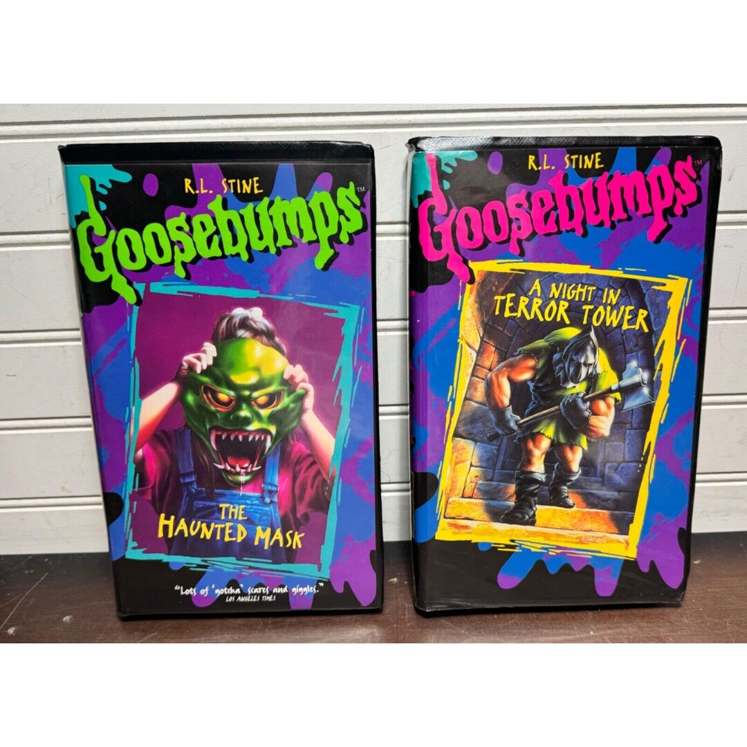 Vtg 90s Goosebumps the Haunted Mask & A Night in Terror Tower VHS ...