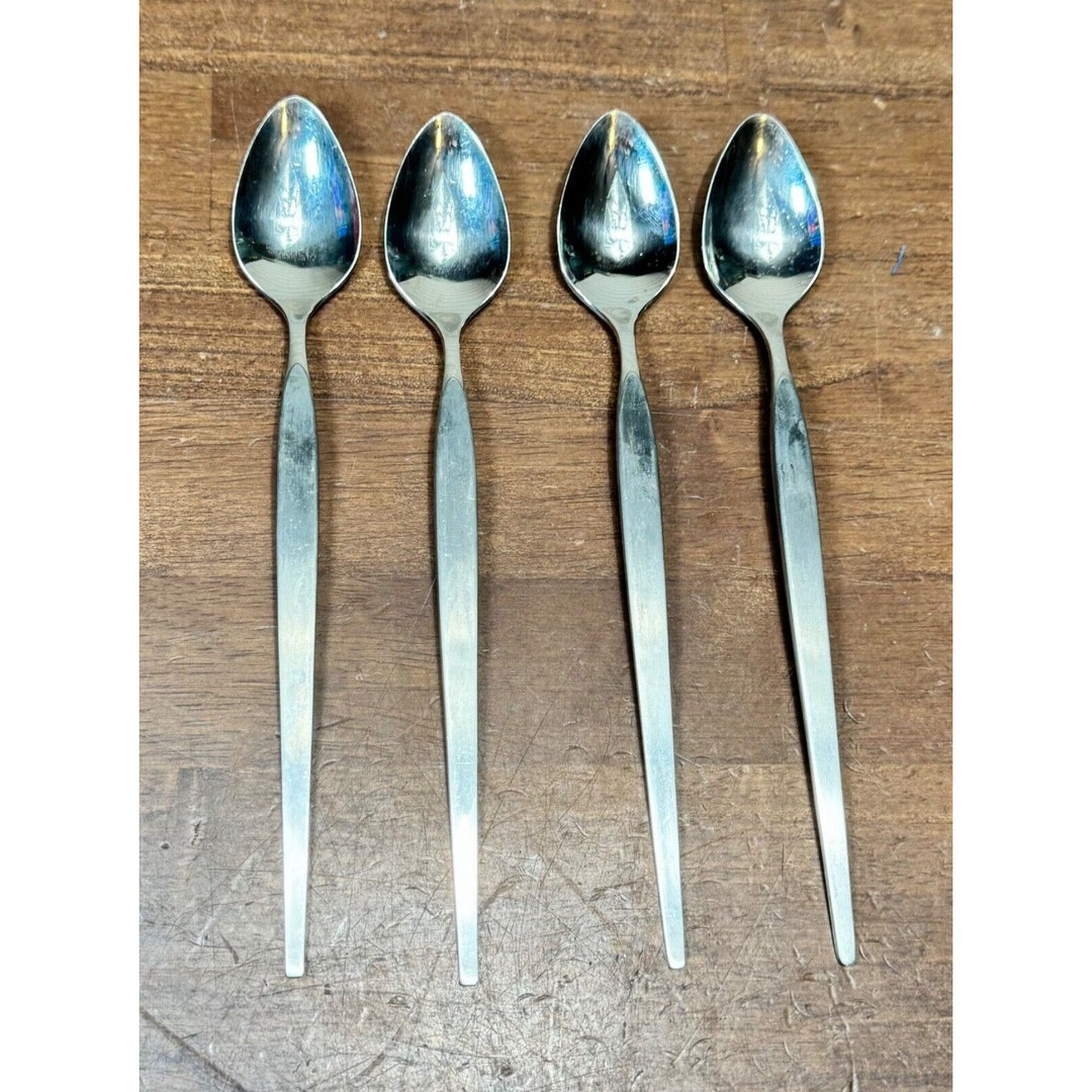 Set of 4 Oneida Community SATINIQUE Older Stainless Ice Tea Spoons - Etsy