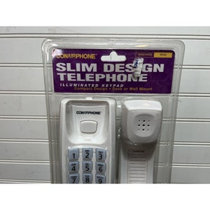 NOS Conair Phone Slim Design Illuminated Keypad Desk Wall Telephone ...