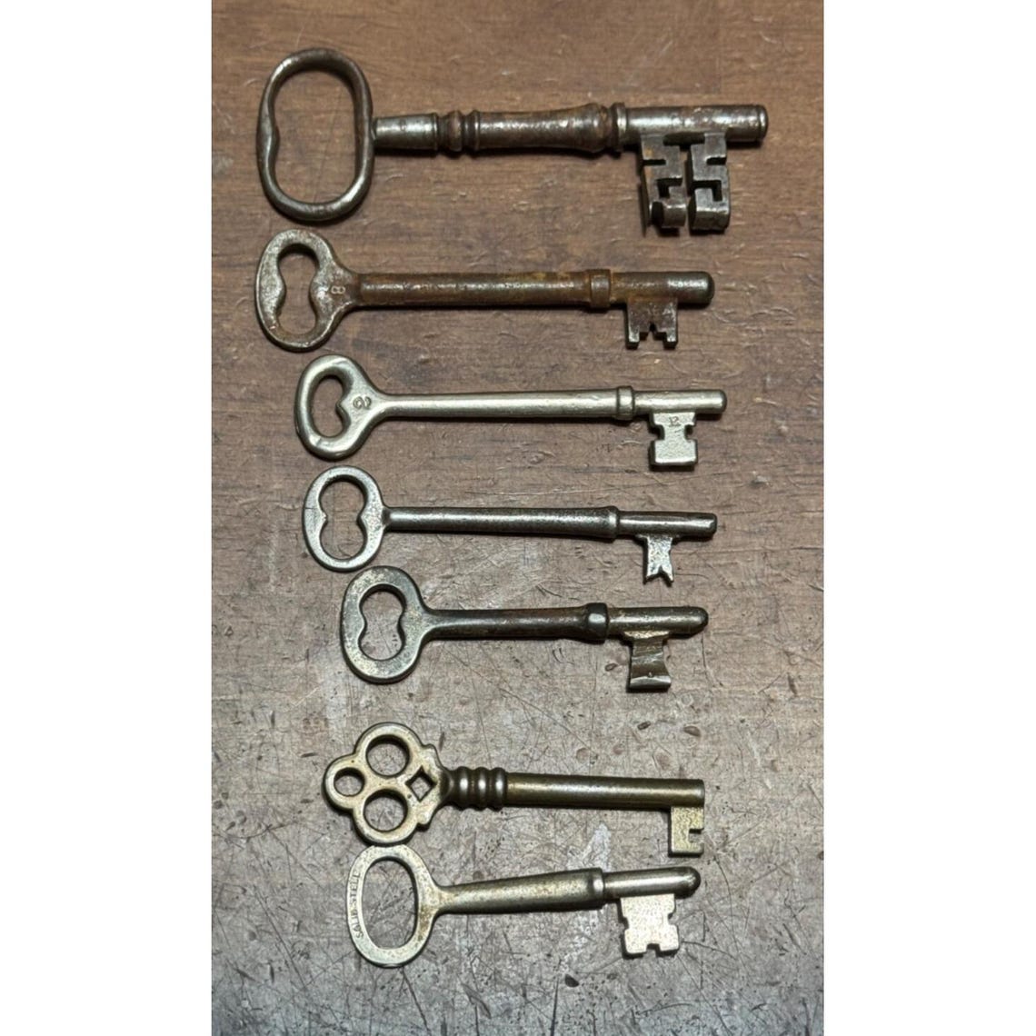Antique Lot of 7 Skeleton Keys Including Jail House Key - Etsy