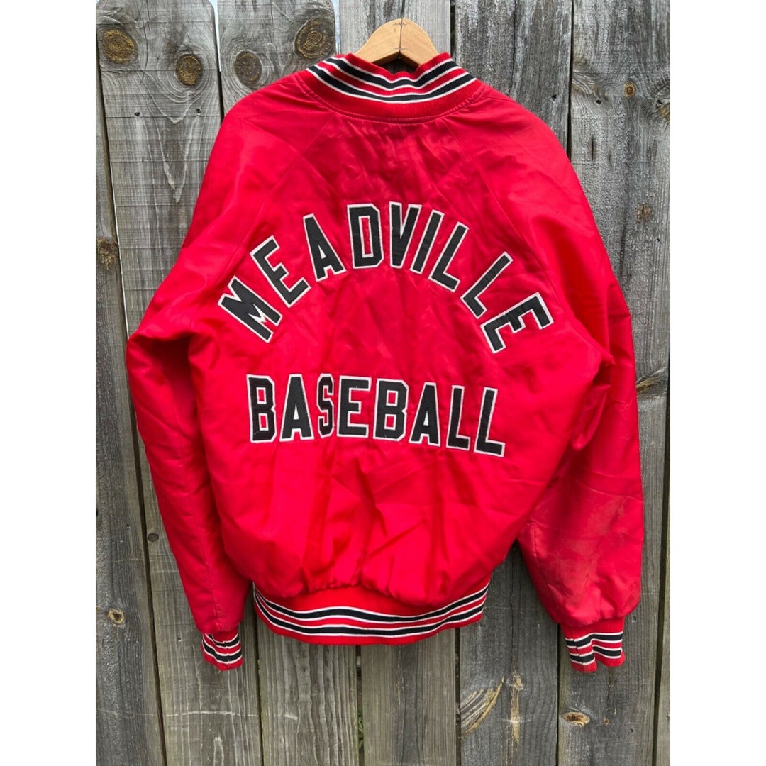 Vintage 80s/90s Red High School Bomber Baseball Jacket M - Etsy