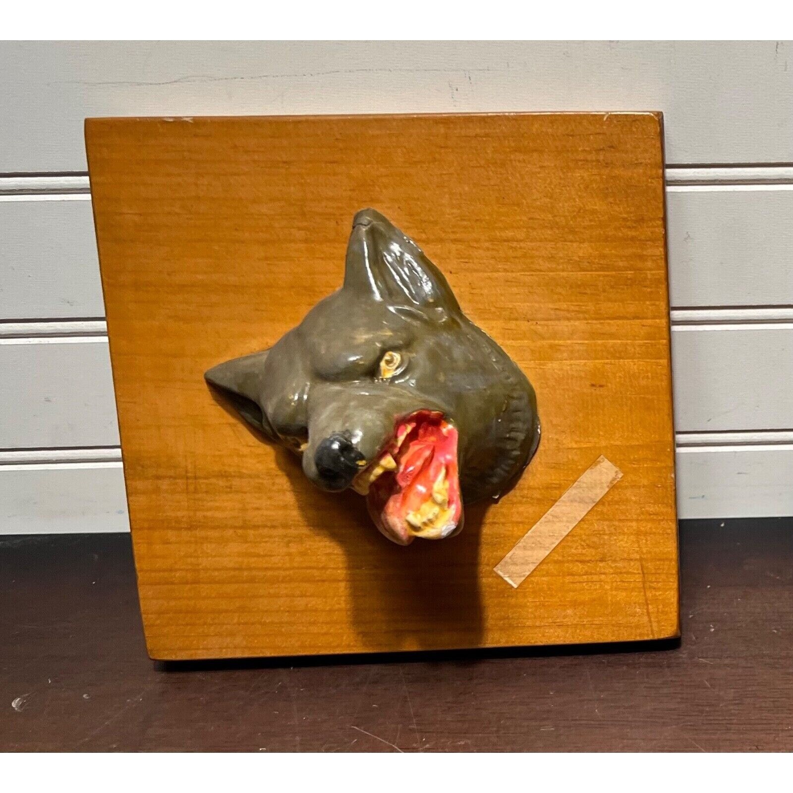 Cub Boy Scout Scouts Grey Plaster Wolf Head Handmade Plaque Unique ...