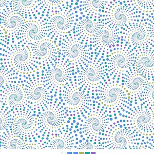 Horsen Around White Dotted Spirals Quilting Patchwork Fabric by Ann Lauer - Etsy