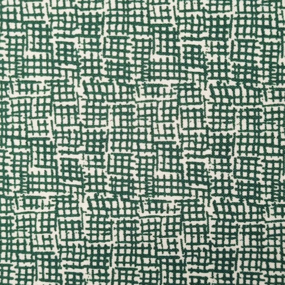 Green Crosshatch 100% Cotton Quilting Fabric | Etsy