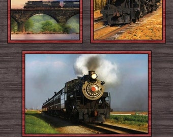 Train Fabric Panel | Etsy