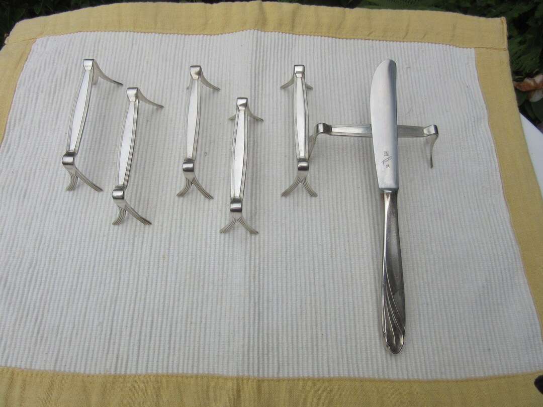 6 WMF 82 / 300 Albin Muller Art Nouveau Knife Rests Cutlery - Etsy