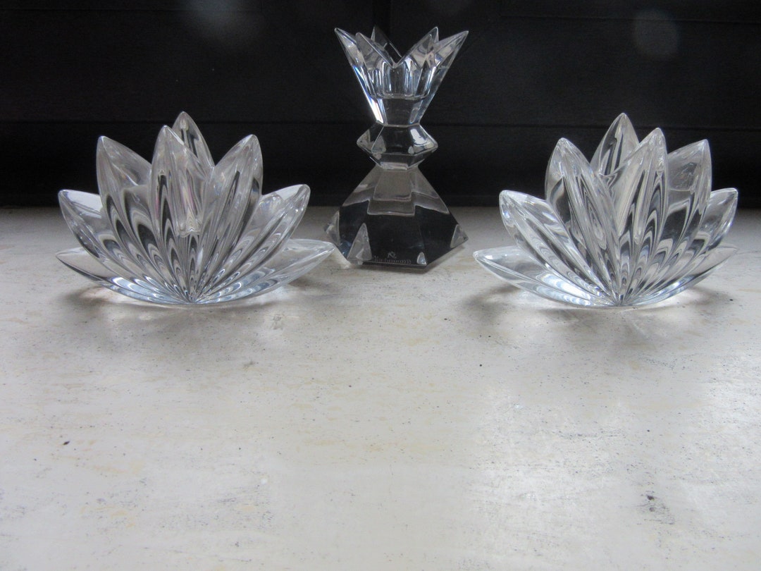 3 Nachtmann Lead Crystal Candlesticks/candle Holders,for Thin/small ...
