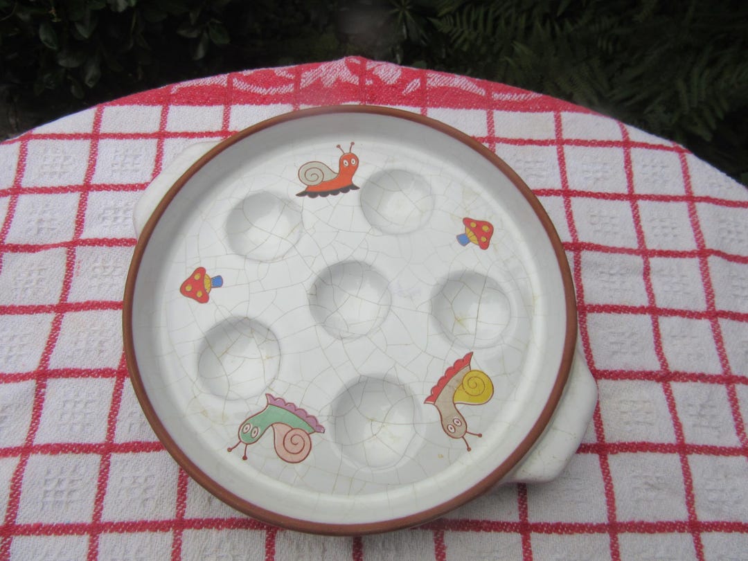 Snail Ceramic Seafood Serving Tray/plate/dish / Platter - Escargot ...