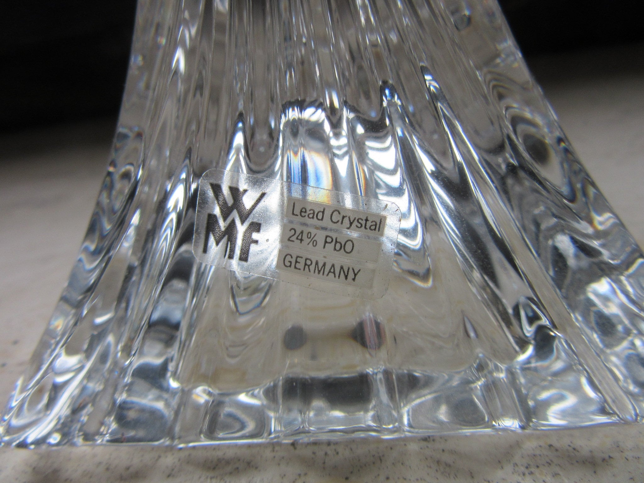 WMF Lead Crystal Candle Holder Candlestick 24 % Pbo With | Etsy