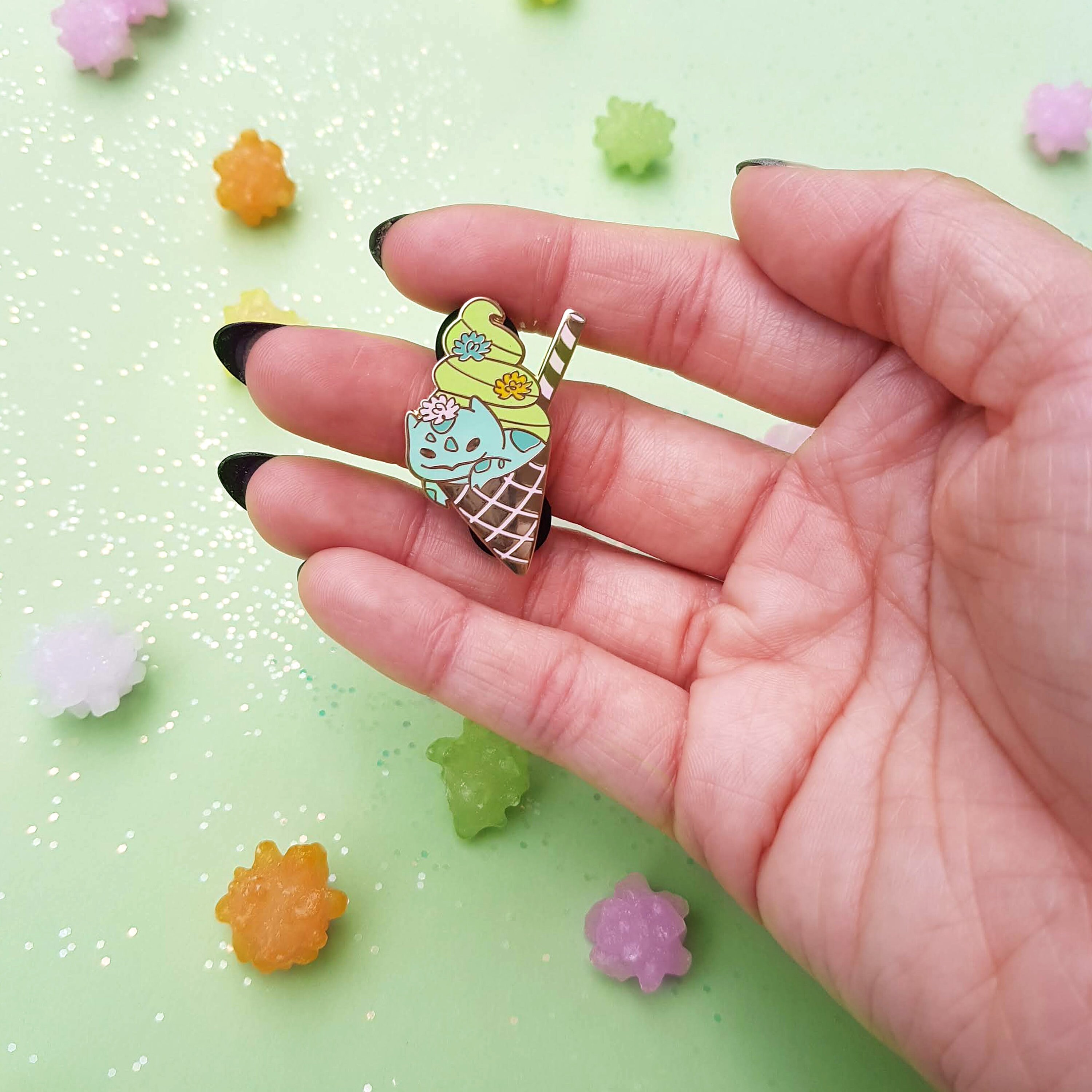 Pokésweets Bulbasaur Matcha Soft Serve Ice Cream Hard | Etsy