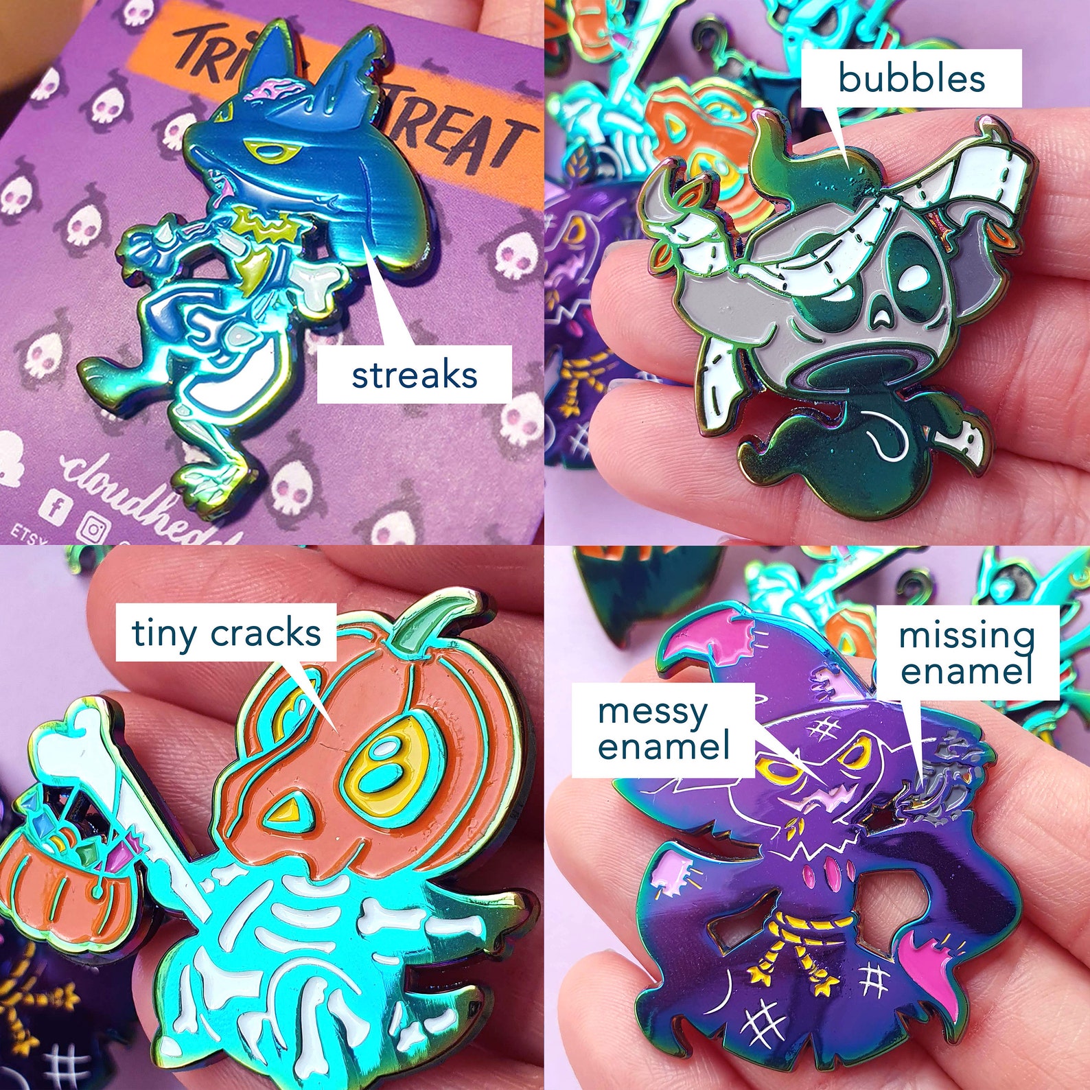 Trick or Treat: Zombie Lucario Soft Rainbow Enamel Pin by - Etsy