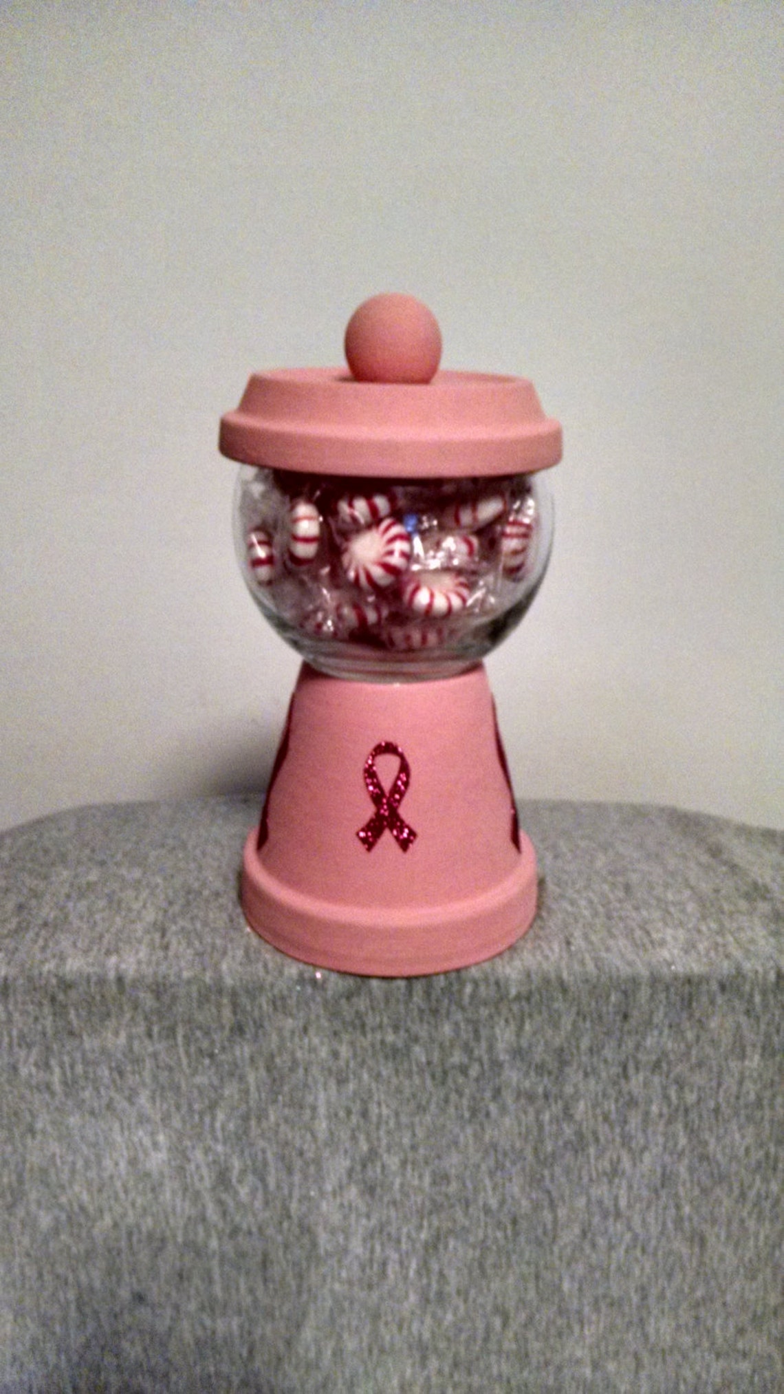Breast Cancer Candy Dish - Etsy