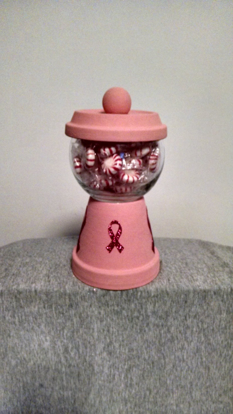 Breast Cancer Candy Dish - Etsy