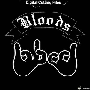 Blood Gang Sign SVG Cut File 2021 - Etsy España
