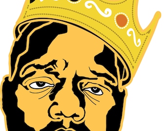 Notorious BIG Stencil Portrait Svg, Notorious BIG Profile Silhouette ...