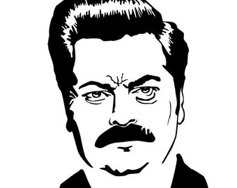 Ron Swanson Vector - Etsy Hong Kong