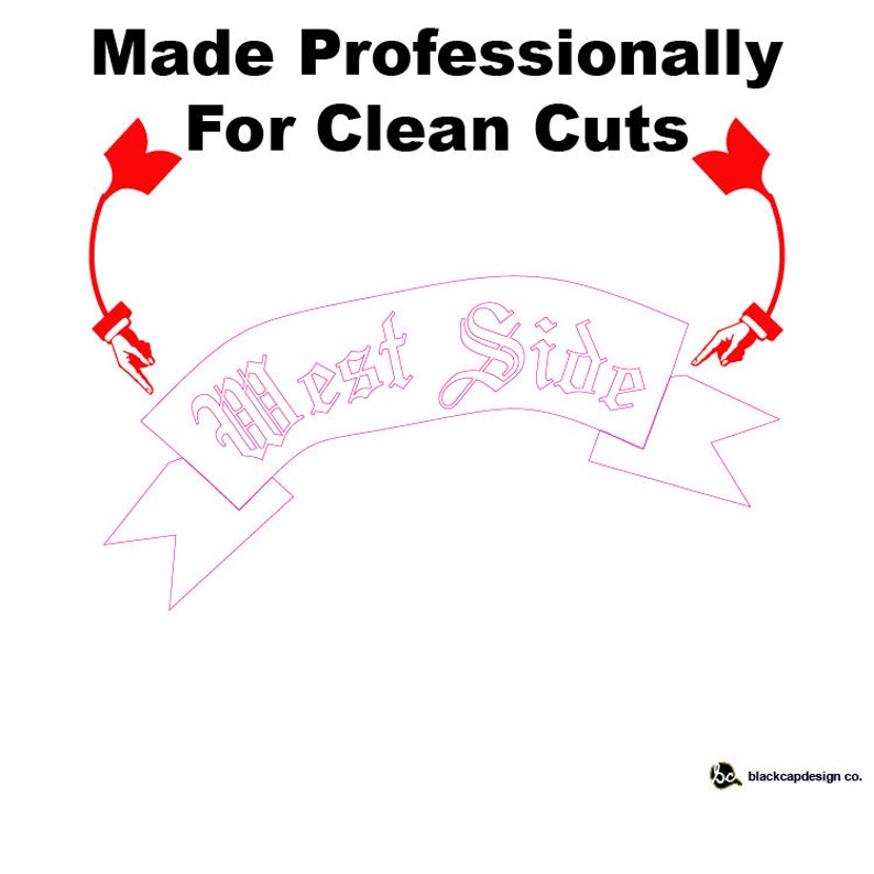 West Side Lettering SVG Cut File - Etsy