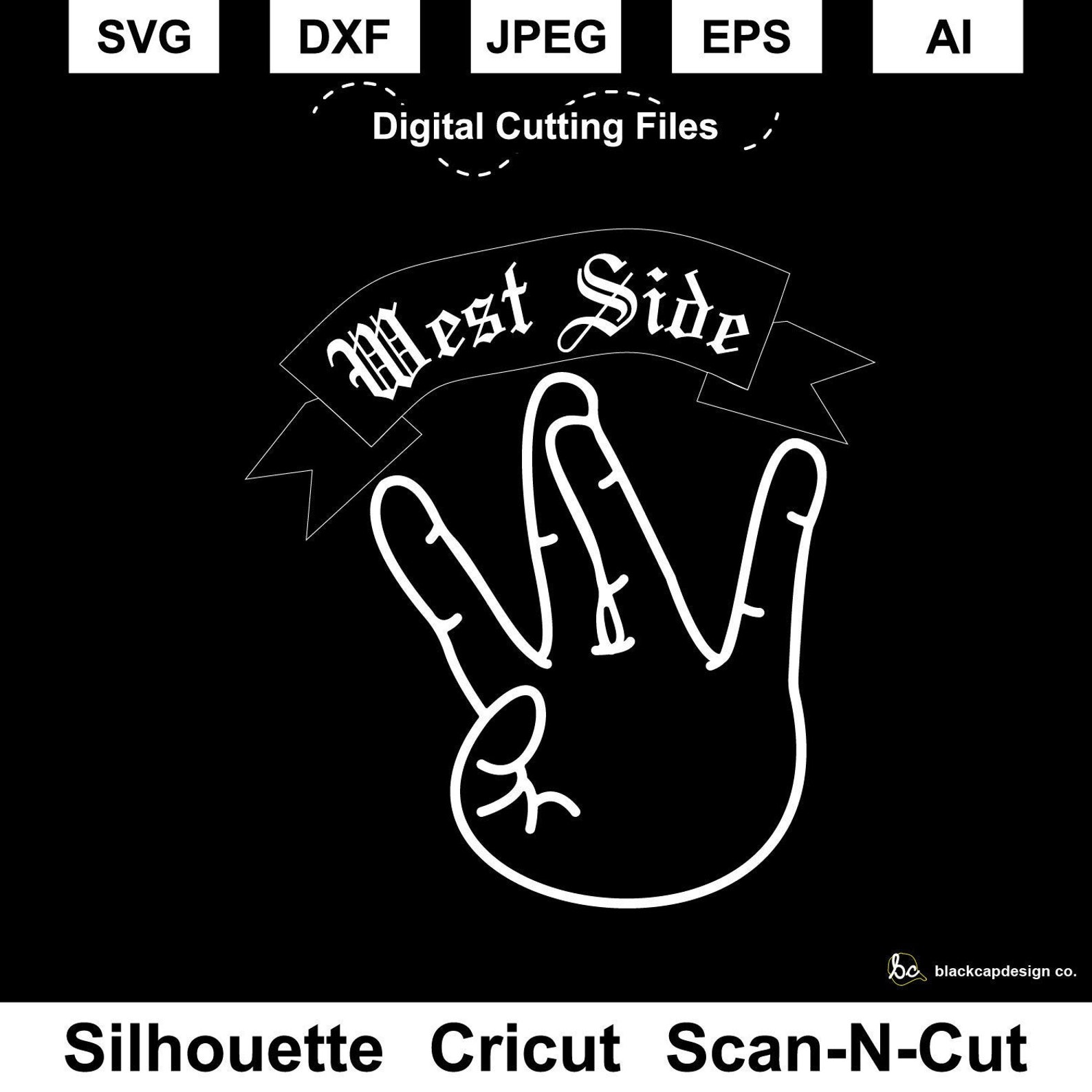 West Side Gang Hand Sign SVG Cut File - Etsy