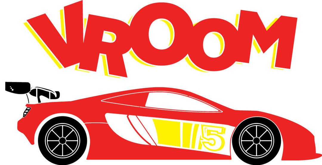 Racing Car Vroom SVG Cut File - Etsy