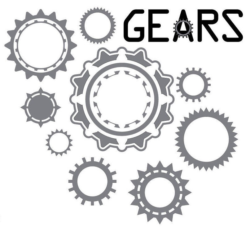 Gears SVG Cut File - Etsy