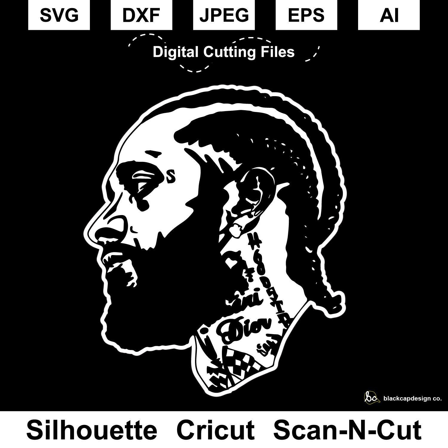 Nipsey Hussle Svg Nipsey Hussle Monogram Nipsey Hussle Silhouette Cut