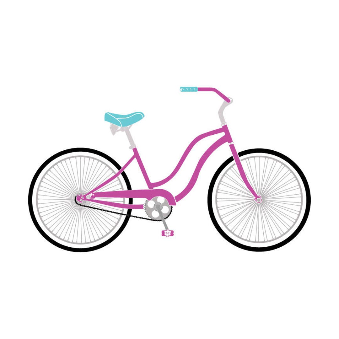 Girls Beach Cruiser SVG Cut File - Etsy