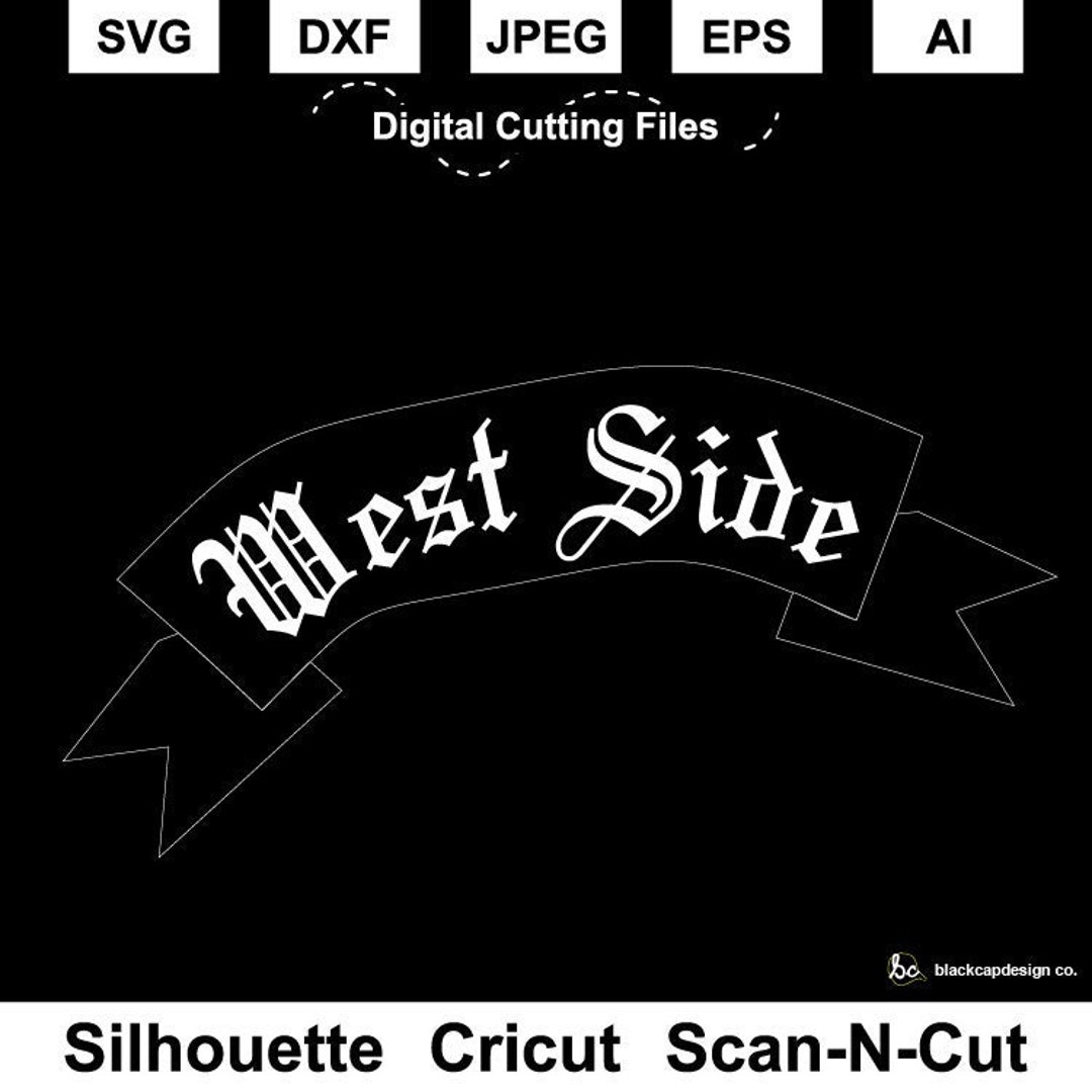 West Side Lettering SVG Cut File - Etsy