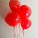 6 X12 Red Heart Balloons With String Valentine Love Wedding Party ...