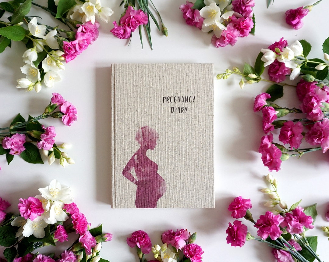 Pregnancy Diary Linen Pregnancy Journal Mama's Notebook Baby Journal ...