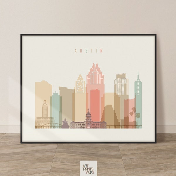 Austin Texas Poster - Etsy