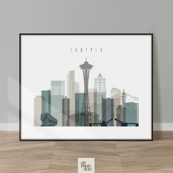 Seattle Skyline - Etsy