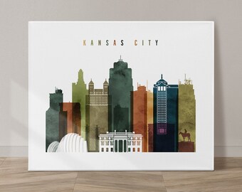 Kansas City Wall Art Canvas - Etsy