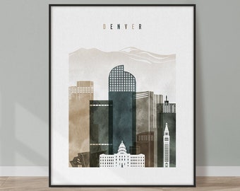 Denver City Poster - Etsy