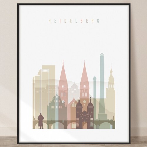 Vintage Travel Poster Heidelberg - Etsy