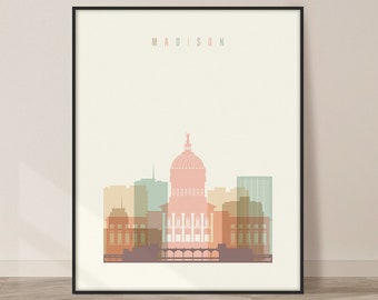 Madison Wisconsin Poster - Etsy