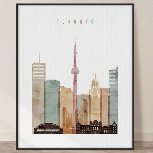 Toronto Print Toronto Skyline Toronto Art Canada Print - Etsy Canada