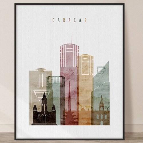 Caracas Venezuela Art Vintage Travel Poster Wall Print - Etsy
