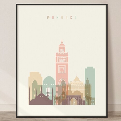 Morocco Poster Marrakesh Print Morocco Wall Art Morocco - Etsy