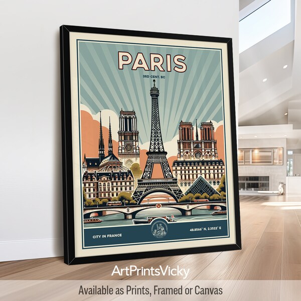 Paris Poster - Etsy