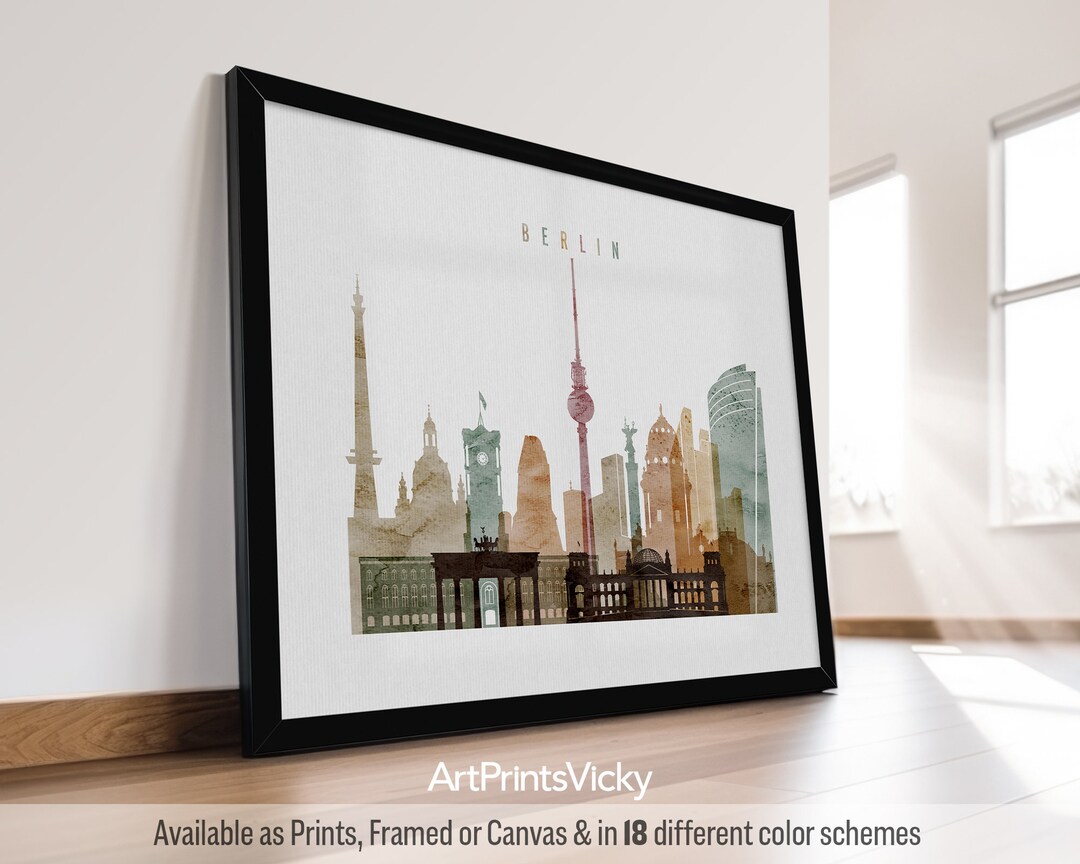 Berlin Poster, Berlin Wall Art Print, Germany Cityscape, Travel Gifts ...