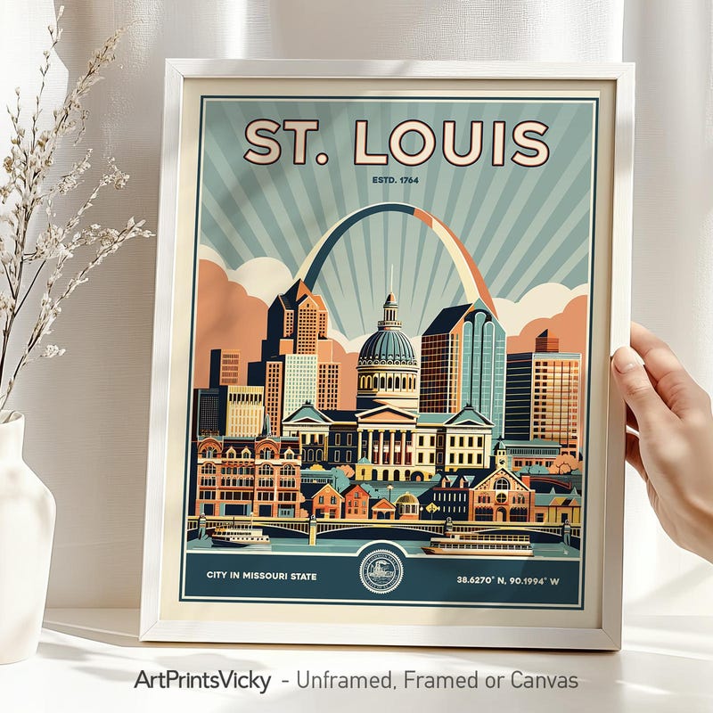 St Louis Poster - Etsy