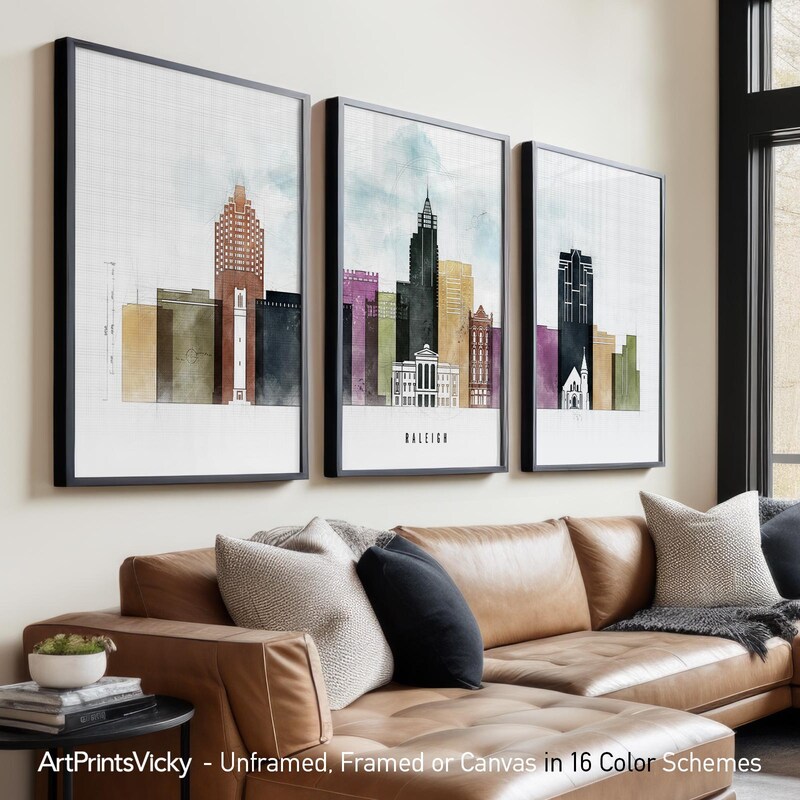 Raleigh Art Canvas - Etsy